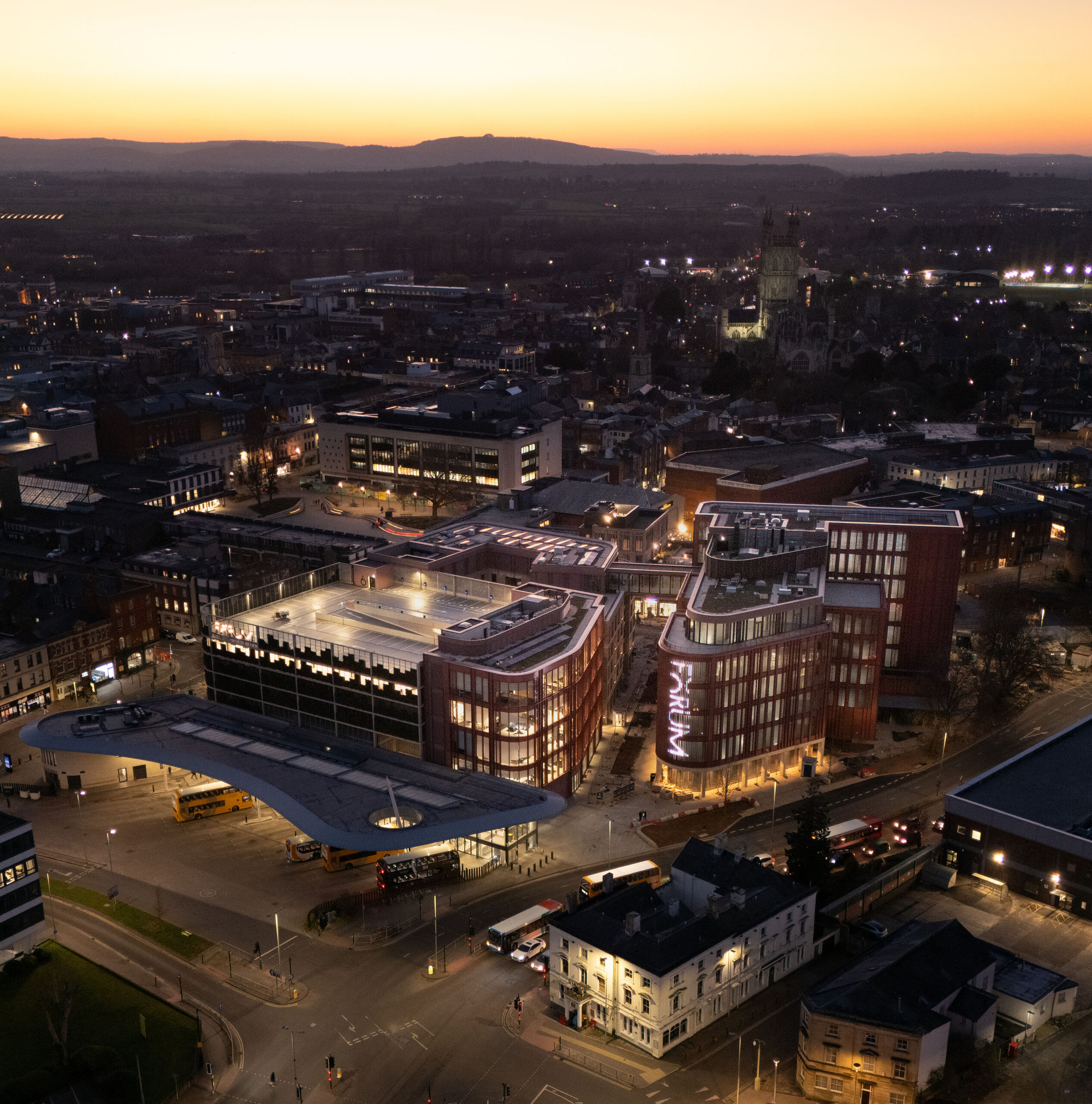 Innovative media screen completes at The Forum in Gloucester city ...